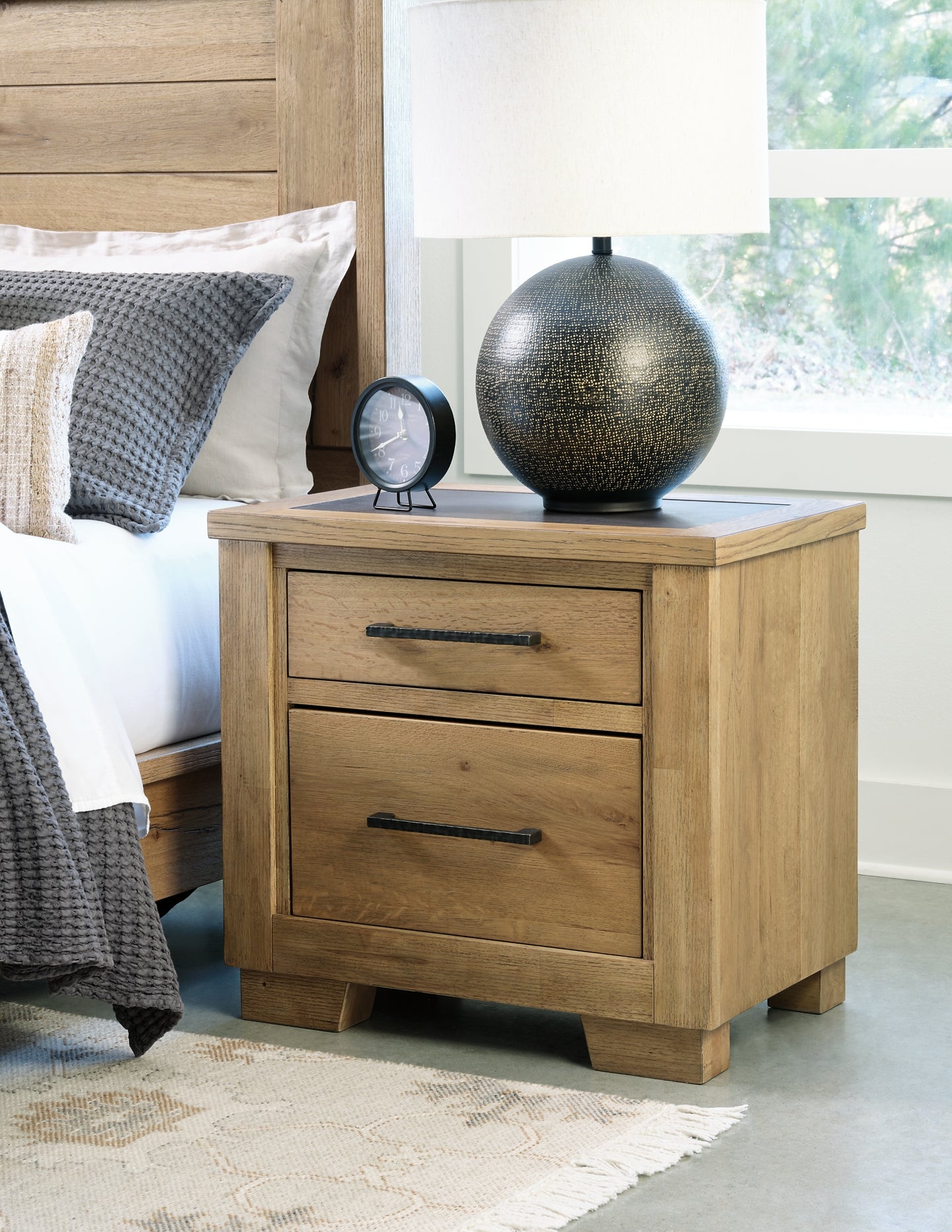 Two drawer side table store